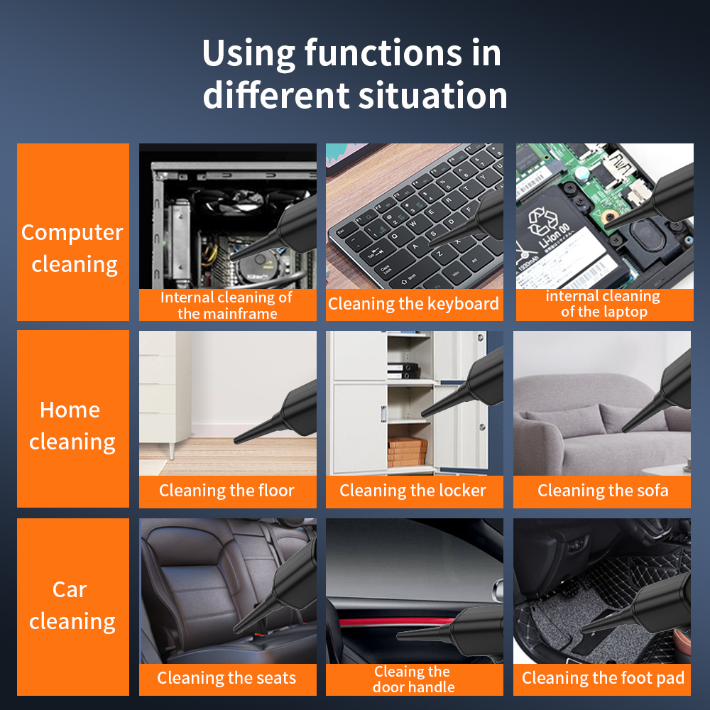 Kinzir AD19 Wholesale Computer Duster with LED Light for PC