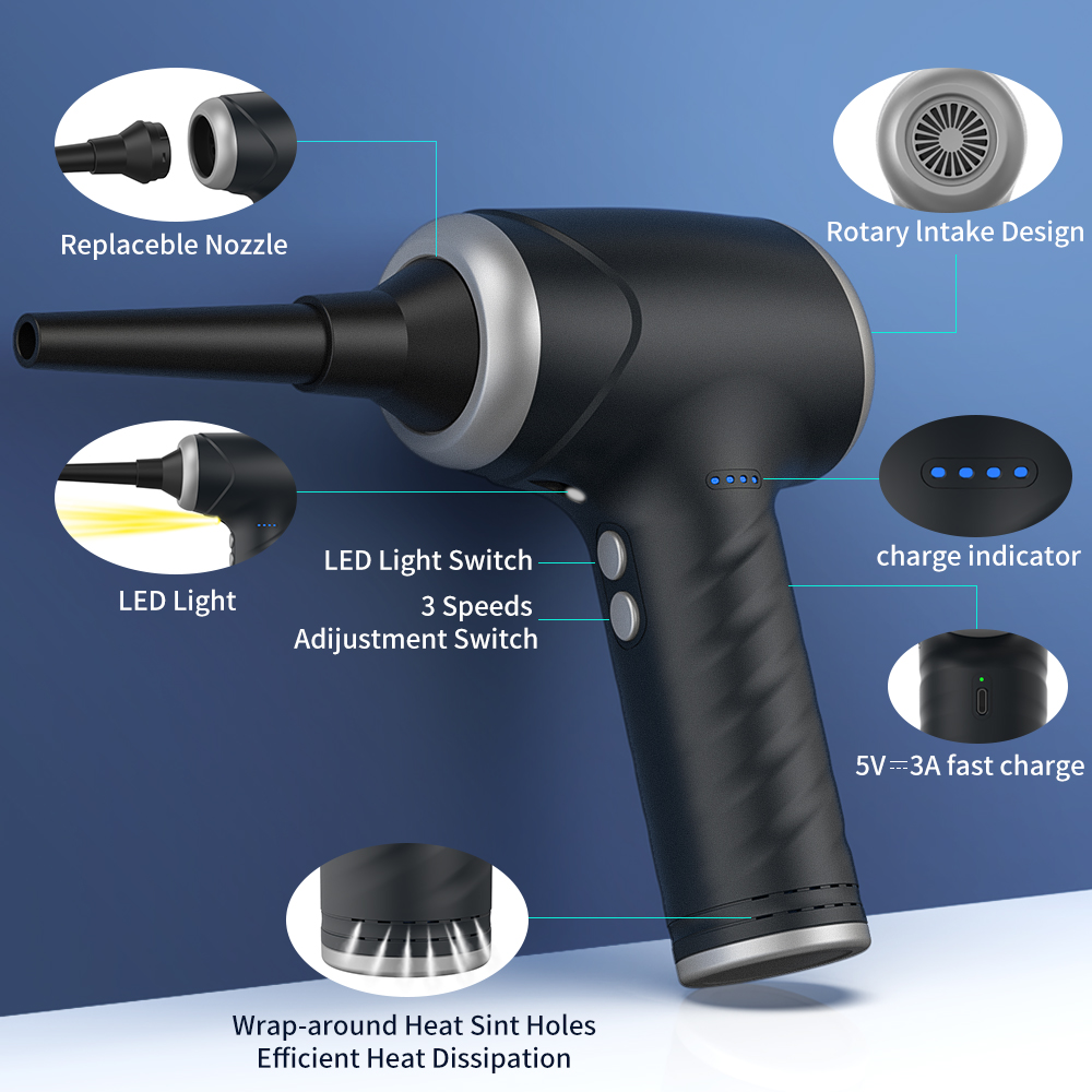 Wholesale 90W Brushless motor Rechargeable Battery Air Duster