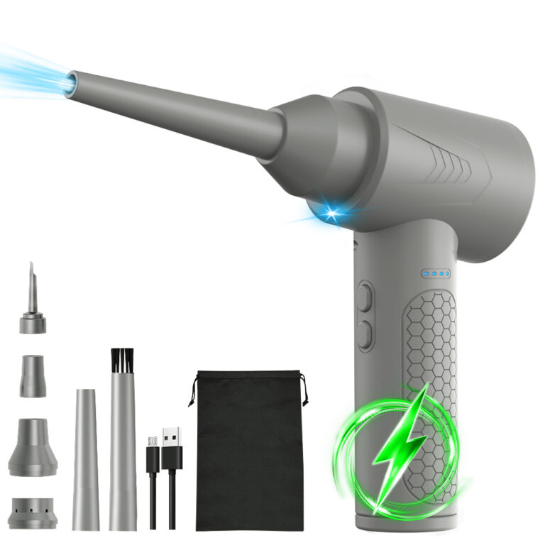 Electronics duster compressed air blowing& vacuuming 2 in 1